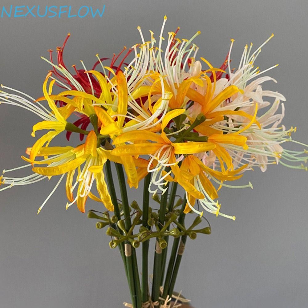 Nexusflow ประดิษฐ์ Higanbana สาขาดอกไม้, Handmade ผ้าไหมพลาสติก Equinox ดอกไม้, พืชเทียม 60 ซม. ...