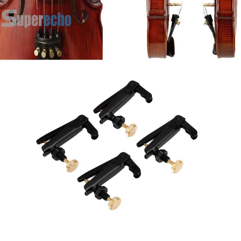 - 4 ชิ้นไวโอลิน String Spinners เหล็กชุบ 4/4 3/4 เครื่องดนตรีทนทาน Par ...