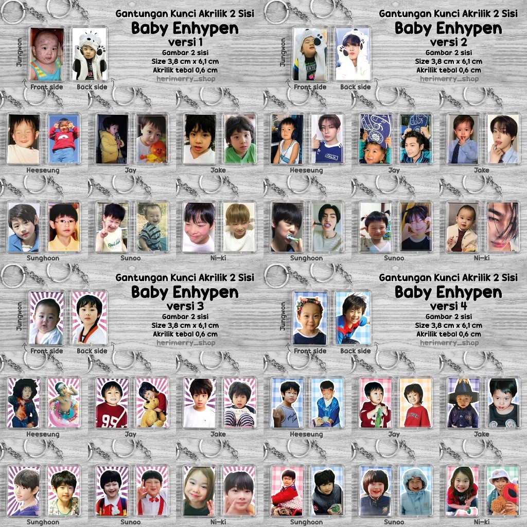 GANTUNGAN BABY ENHYPEN CHILDHOOD ENHA พวงกุญแจอะคริลิค - KPOP สินค้า ...