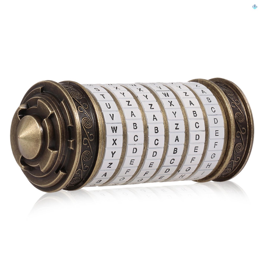 Leonardo da Vinci โค้ดของเล่นโลหะ Cryptex ล็อคงานแต่งงานของขวัญแหวนวันวาเลนไทน์ของขวัญจดหมาย ...