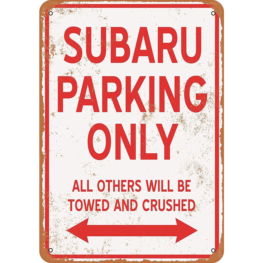 ป้ายโลหะดีบุก ลาย Subaru Parking ONLY สไตล์วินเทจ สําหรับตกแต่งผนัง ...
