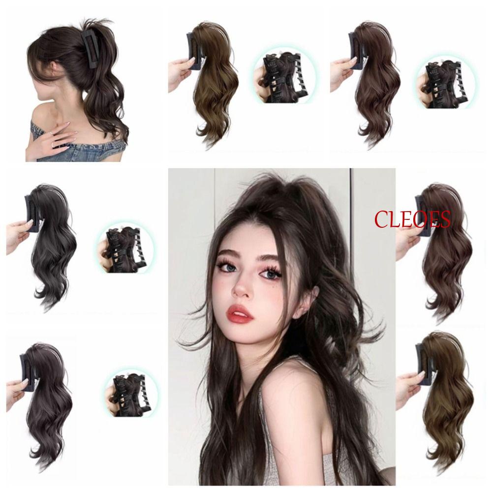 Cleoes แฮร์พีชผมหางม้า หางม้าสังเคราะห์ แบบสั้น หยักศก สไตล์เกาหลี สําหรับปาร์ตี้ | Shopee Thailand