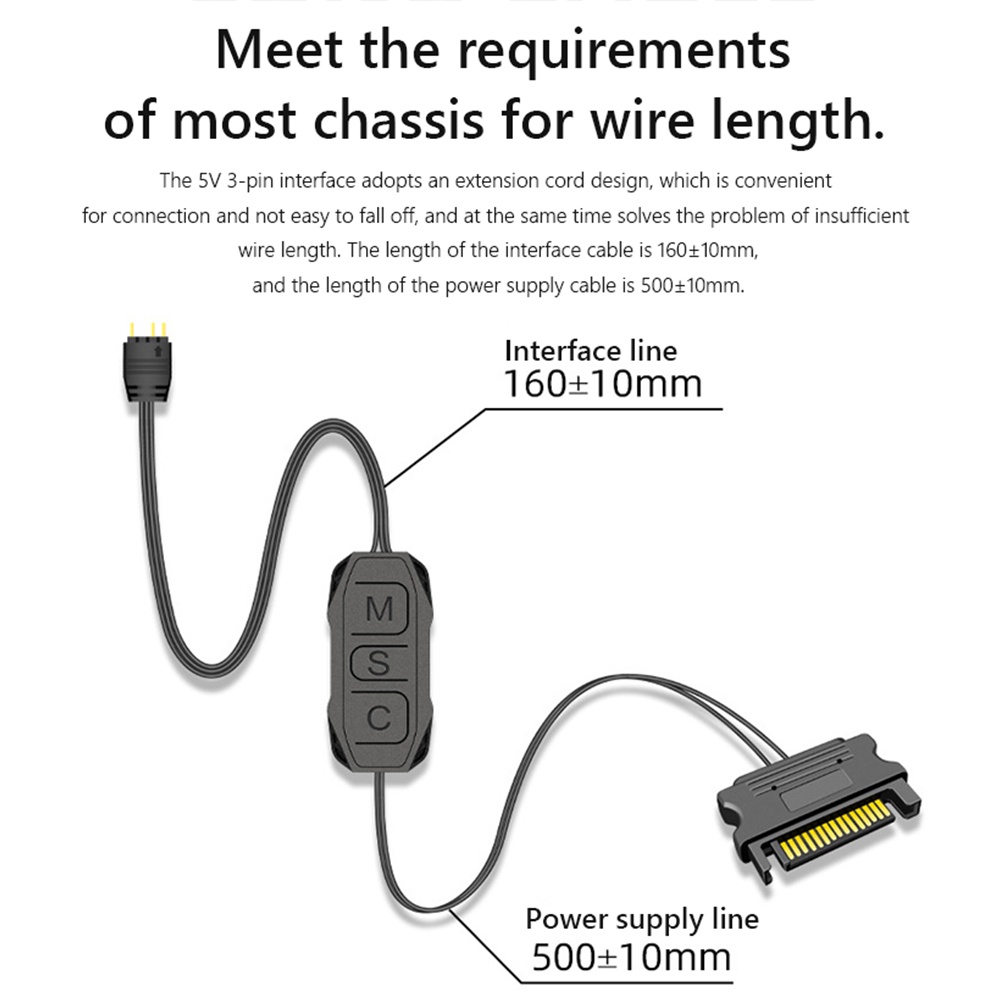แถบไฟ LED SATA 3PIN RGB Cm-ls40 5V ARGB 4pin สําหรับคอมพิวเตอร์ ...