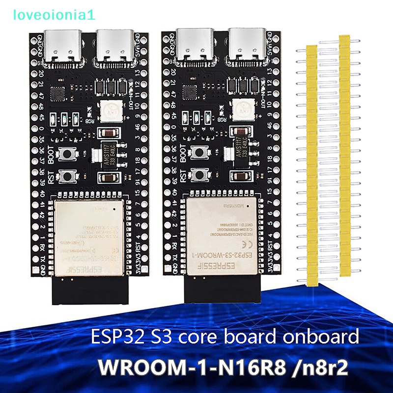 【loveoionia1】บอร์ดโมดูลไร้สาย Esp32-s3-n16r8 WiFi BLE 5.0 ESP32S3 ESP32-S3-WROOM-1 สําหรับ ...