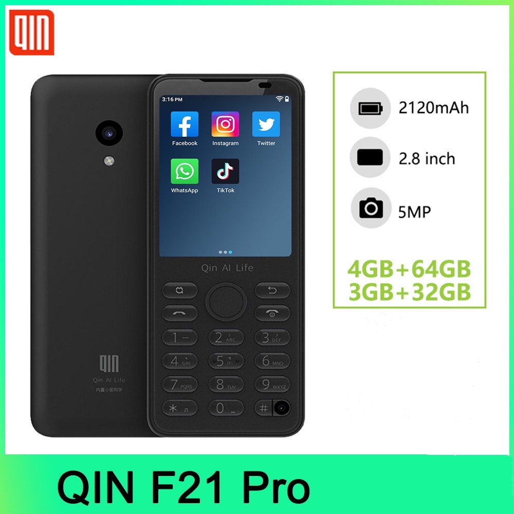Qin F21 Pro โทรศัพท์มือถือ หน้าจอสัมผัส IPS 2.8 นิ้ว 32GB 64GB 480*640P ...