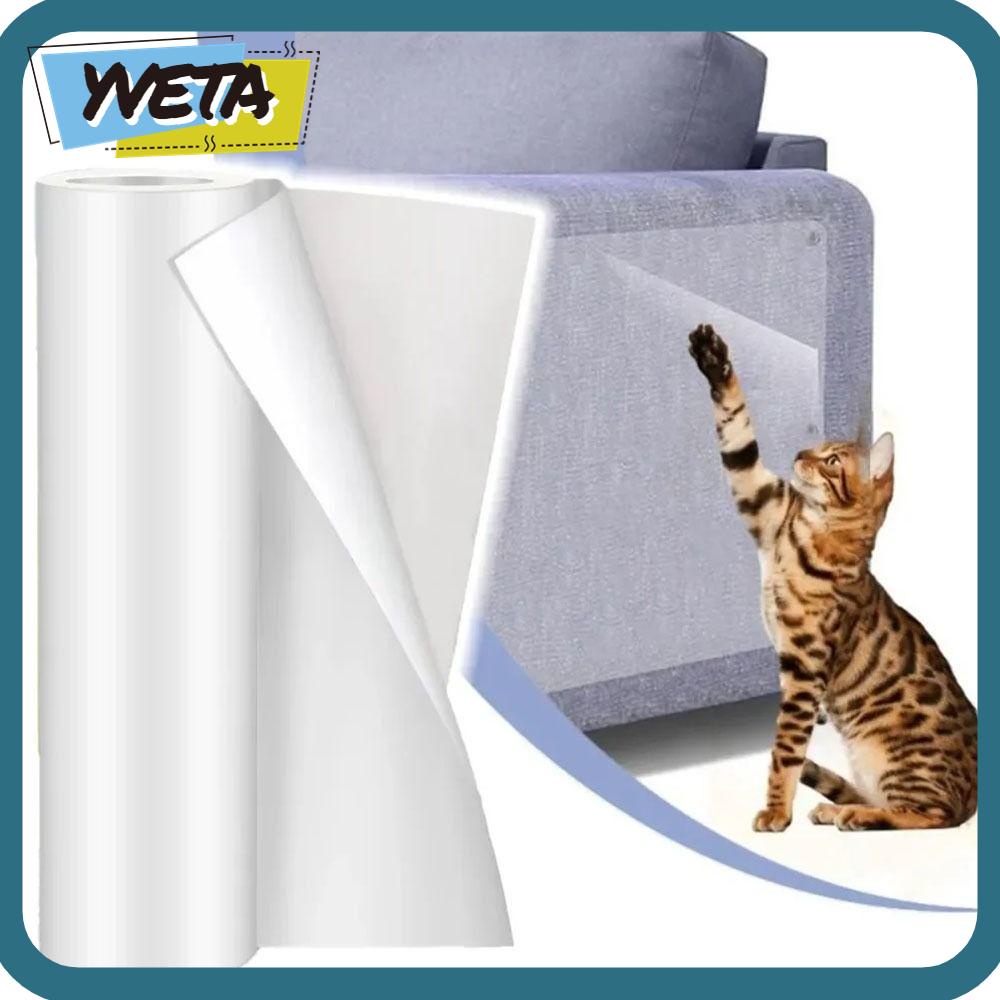 Yveta เทปสติกเกอร์ PVC แบบใส มีกาวในตัว ขนาด 45x300 ซม. สําหรับติดเฟอร์นิเจอร์ โซฟา สัตว์เลี้ยง ...