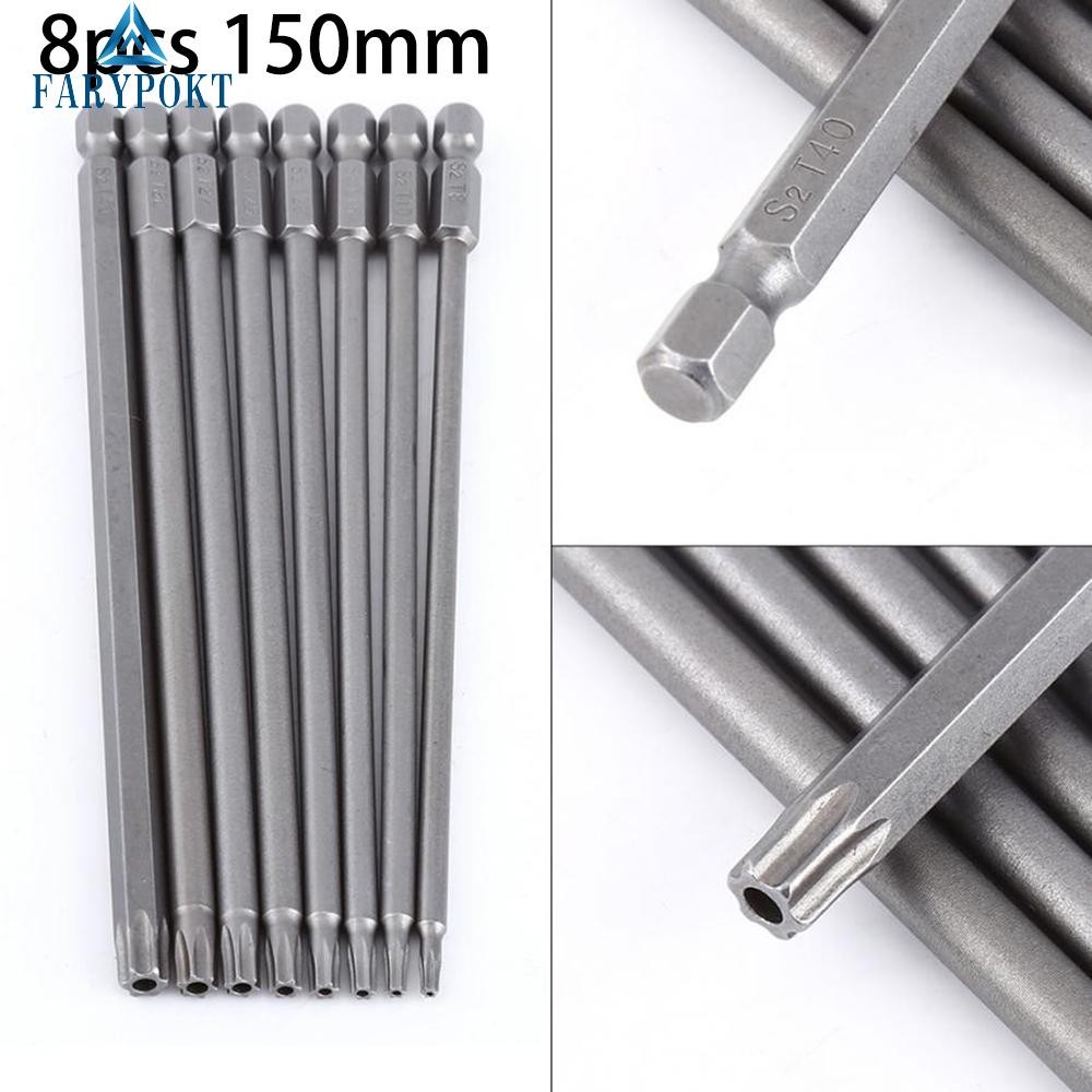 ดอกไขควง 1/4 นิ้ว Hex Hand Tool 150MM ยาวพิเศษ S2 โลหะผสมเหล็ก T8 ...