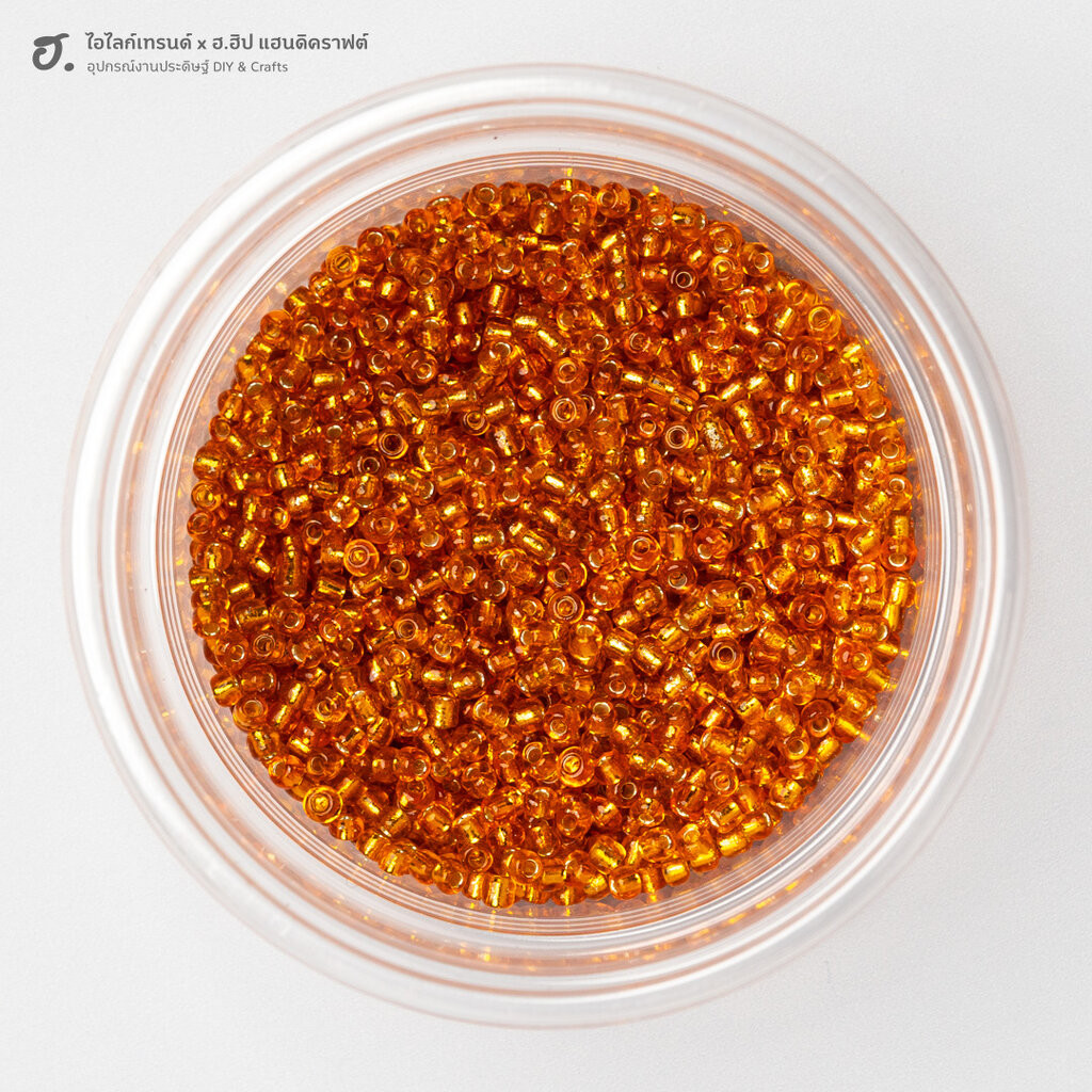 ลูกปัดเม็ดทราย ขนาด 2 มม. สีส้ม Amber Core | Shopee Thailand