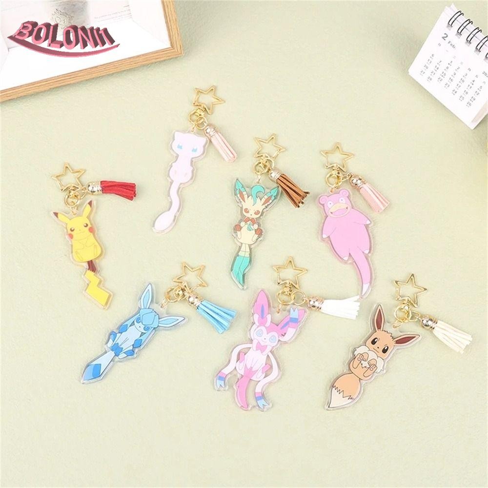 Bo Pikachu พวงกุญแจ, อะคริลิคการ์ตูน Pikachu Key แหวน, Trinket อะนิเมะ ...