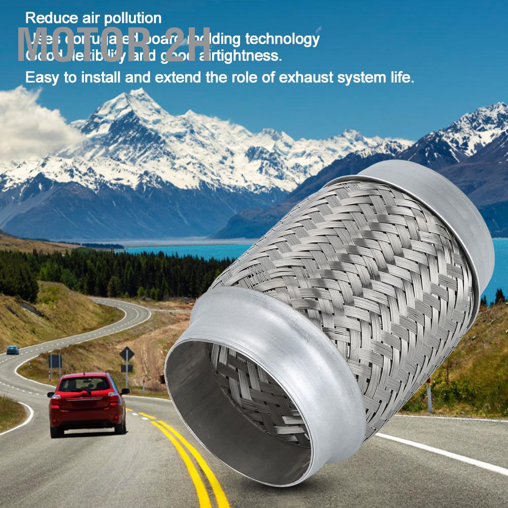 Motor 2H 3in x 6in Double Braid Steel Tail ท่อไอเสียท่ออุปกรณ์เสริม ...