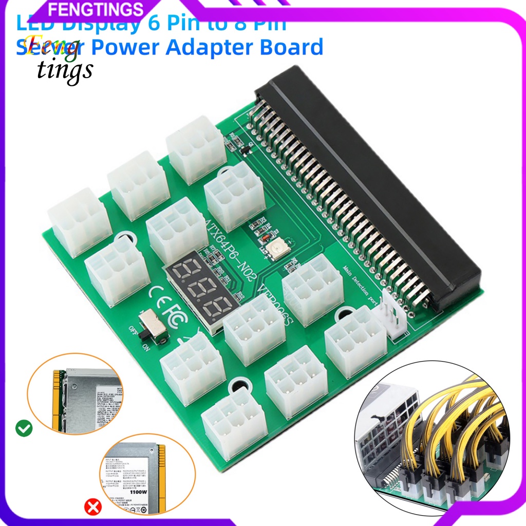 [Ft] บอร์ดแปลงไฟ LED 6 Pin เป็น 8 Pin สําหรับ DPS-1200FB A | Shopee ...