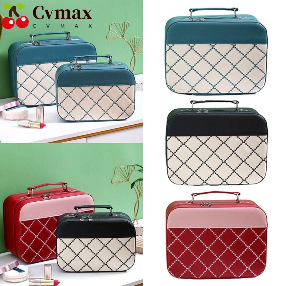 Cvmax กระเป๋าเครื่องสําอาง หนัง PU มีซิป อเนกประสงค์ ความจุสูง แบบพกพา สําหรับเดินทาง | Shopee ...