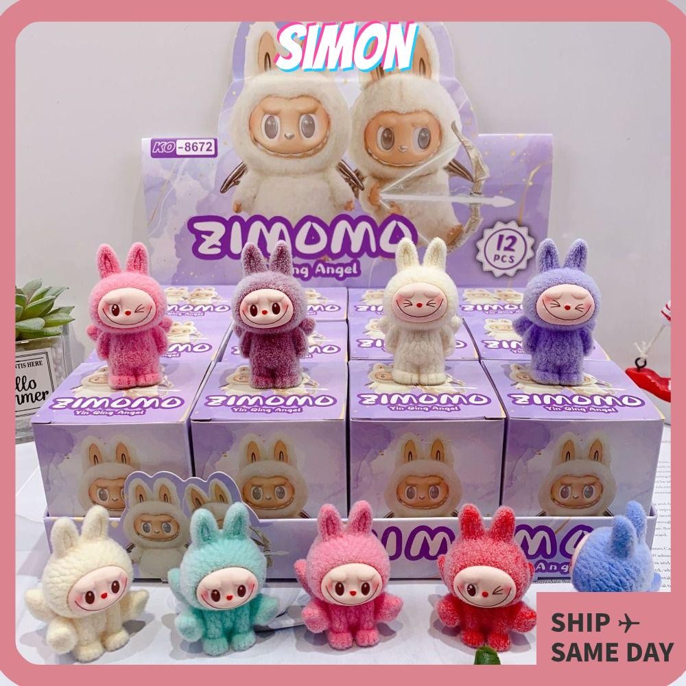 Simon กล่อง 12 ชิ้น, ผลไม้ Zimomo Angel Series Labubu Box, Crayon Shin ...