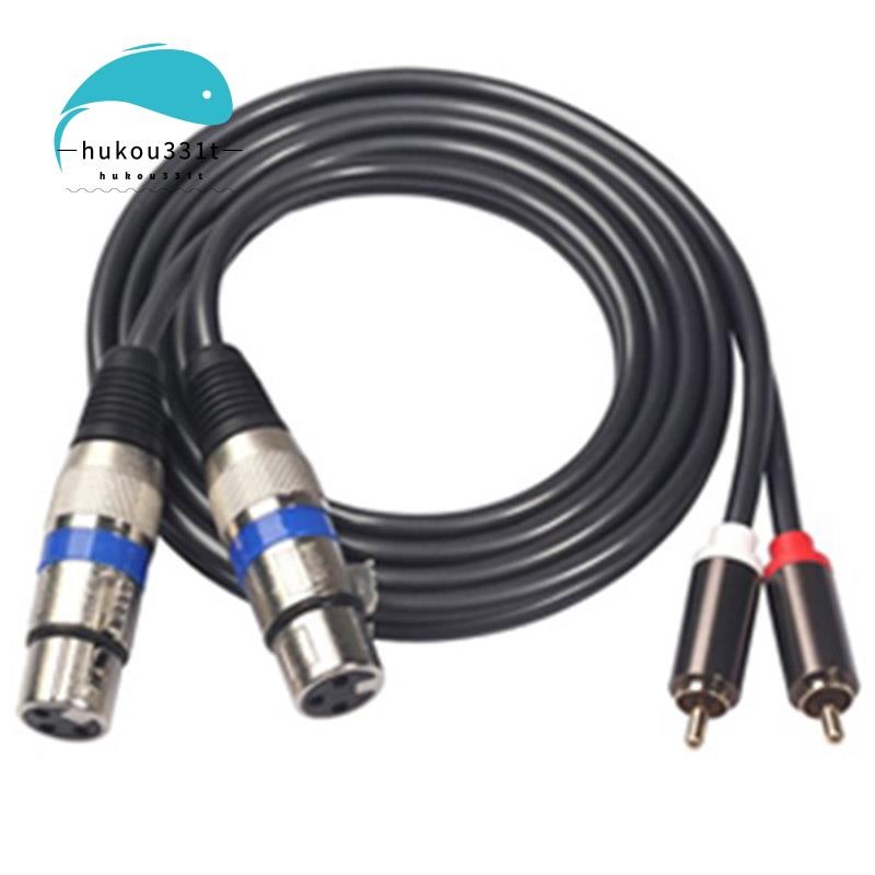 สายสัญญาณเสียงเกรดไข้ 2 คู่หญิง 2 XLR 3 พินเครื่องขยายเสียงอินเตอร์คอม ...