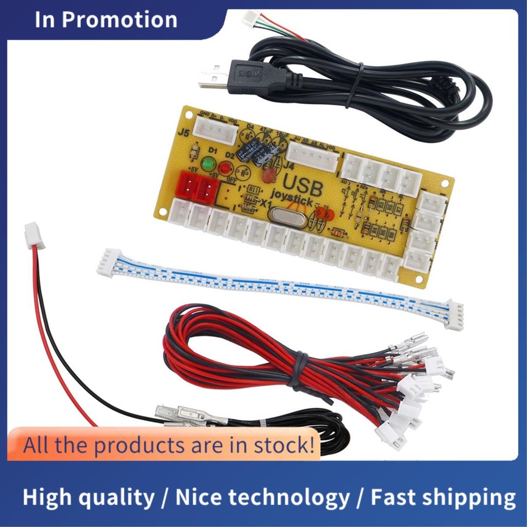 5v LED Zero Delay Board เกมอาเขต USB Encoder ไปยัง PC สําหรับจอยสติ๊ก ...