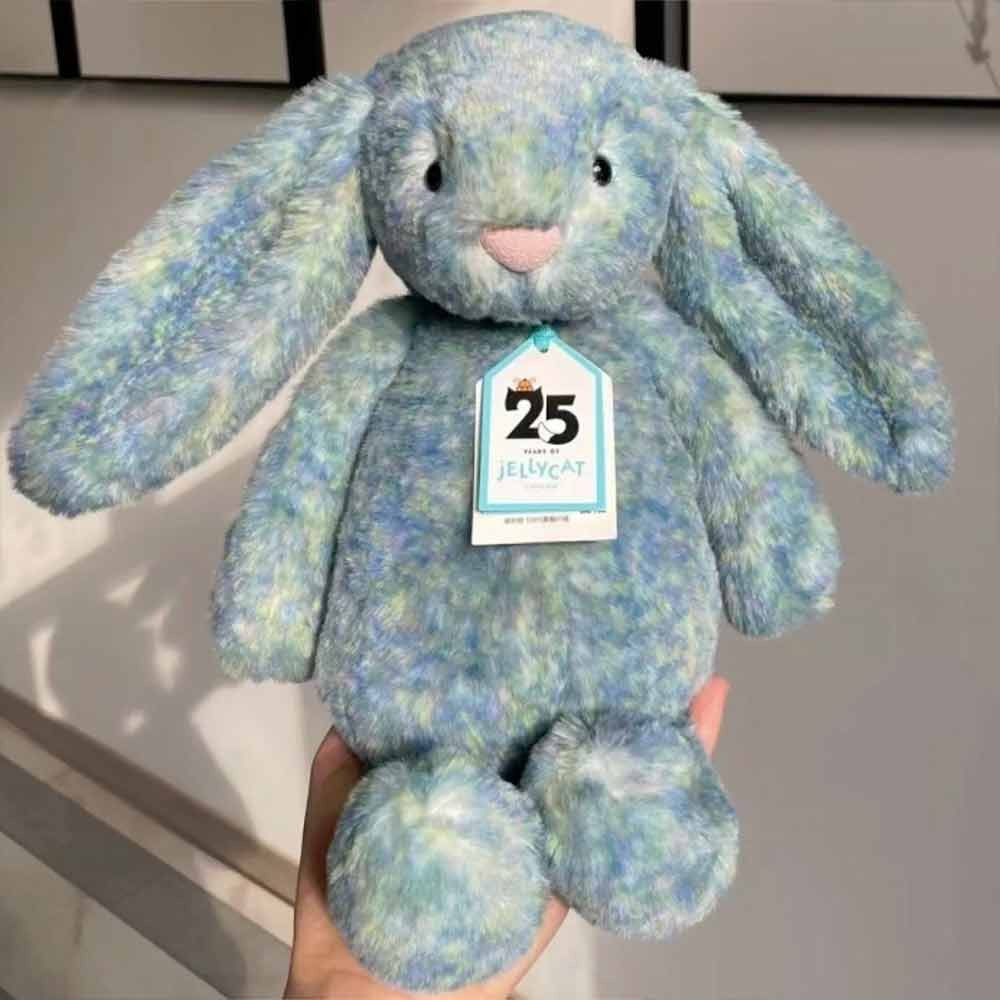 JELLYCAT 25 YEAR ANNIVERSARY BASHFUL LUXE BUNNY RABBIT AZURE PLUSH TOY ...