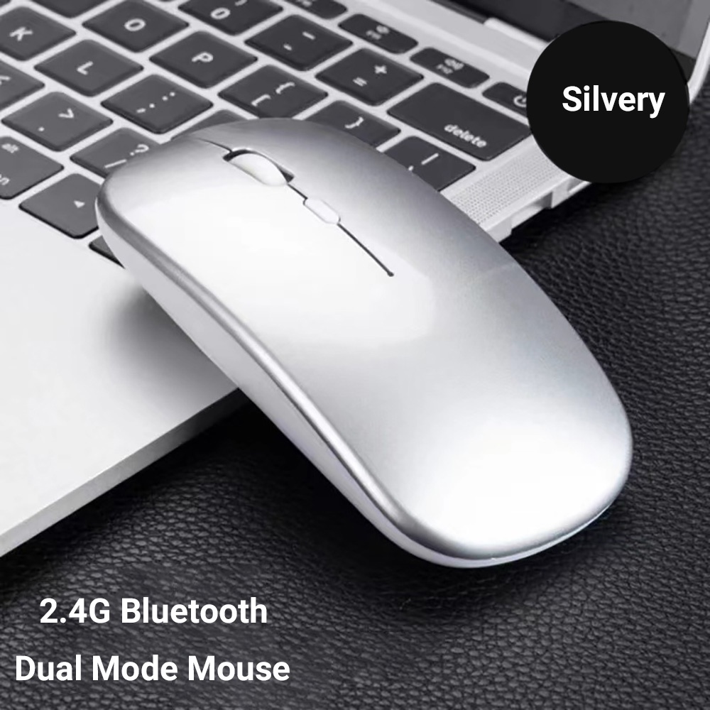 เมาส์บลูทูธไร้สาย Bluetooth Wireless Mouse 2.4GHz เสียงปุ่มเงียบ ...