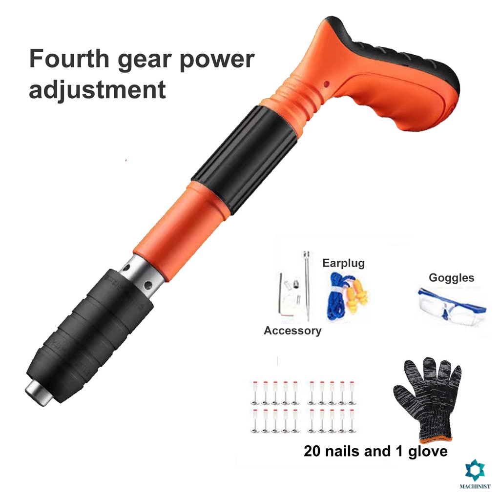 Handheld Powerful Concrete Nail Gun Dedicated Mini Cannon Nailer Wall ...