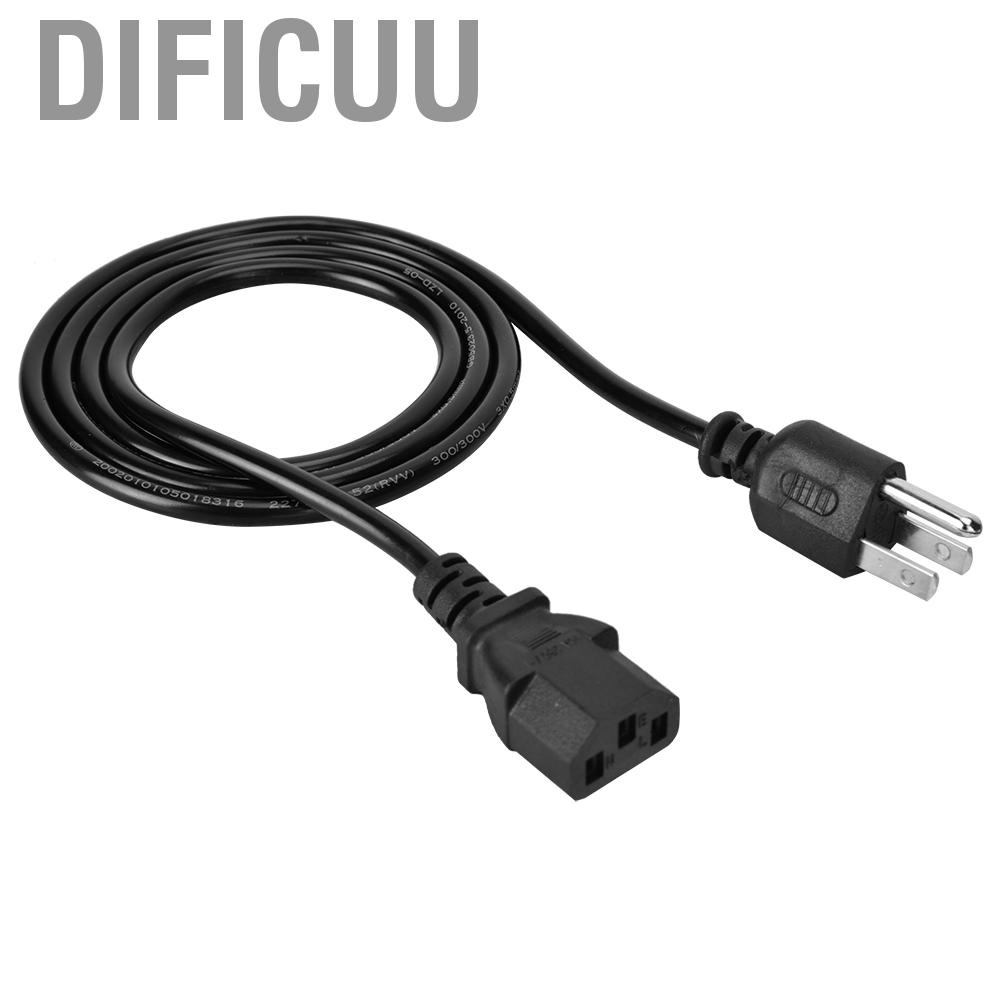 Dificuu 3 Prong Pin AC Power Cord Cable To US Plug PC Printer Adapter 1 ...