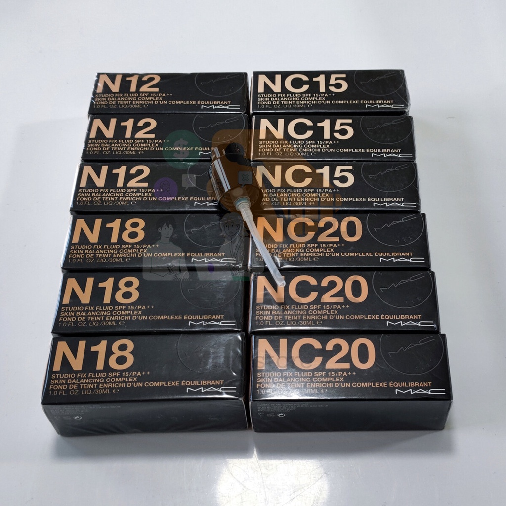 แท้ Thailand In Stock MA₵ STUDIO FIX FLUID SPF 15 FOUNDATION 30ml FOND DE TEINT SPF 15 N12/NC15 ...