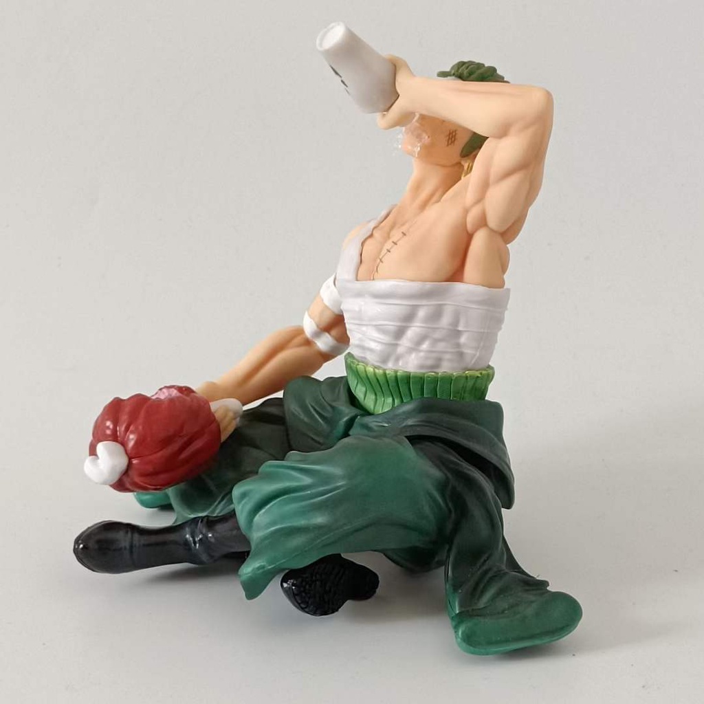 โมเดลฟิกเกอร์ PVC รูปปั้นอนิเมะ One Piece Zoro GK Injured Drinking ...