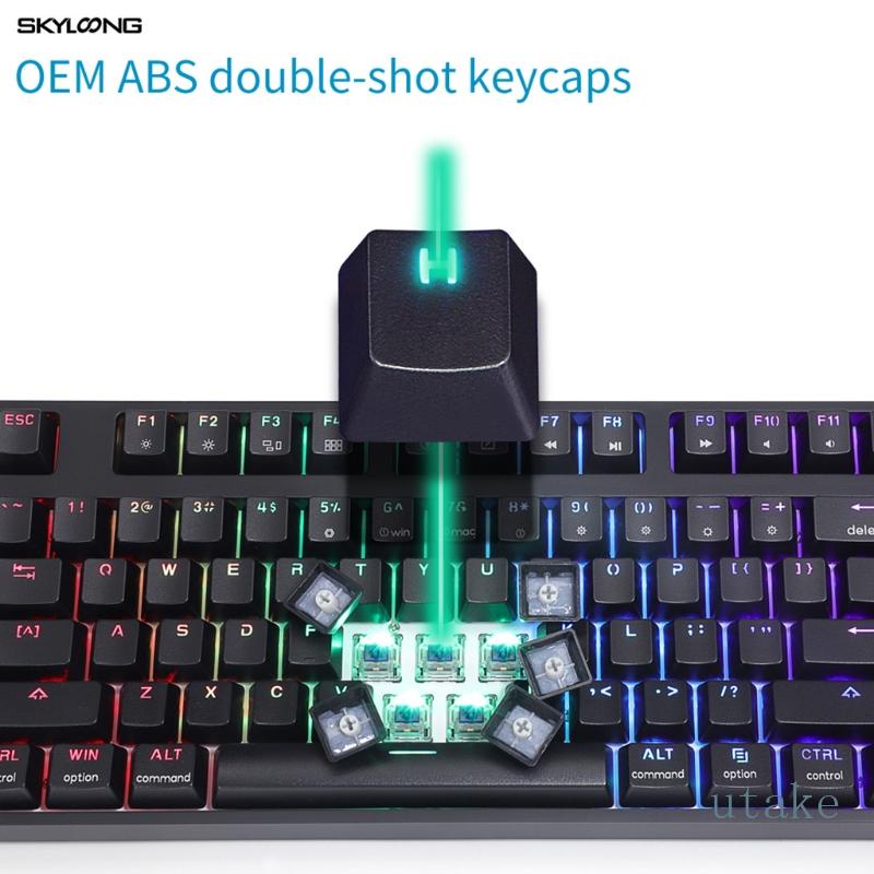 Utake SK87 คีย์บอร์ดเมคคานิคอล แบบพกพา USB มีไฟแบ็คไลท์ | Shopee Thailand