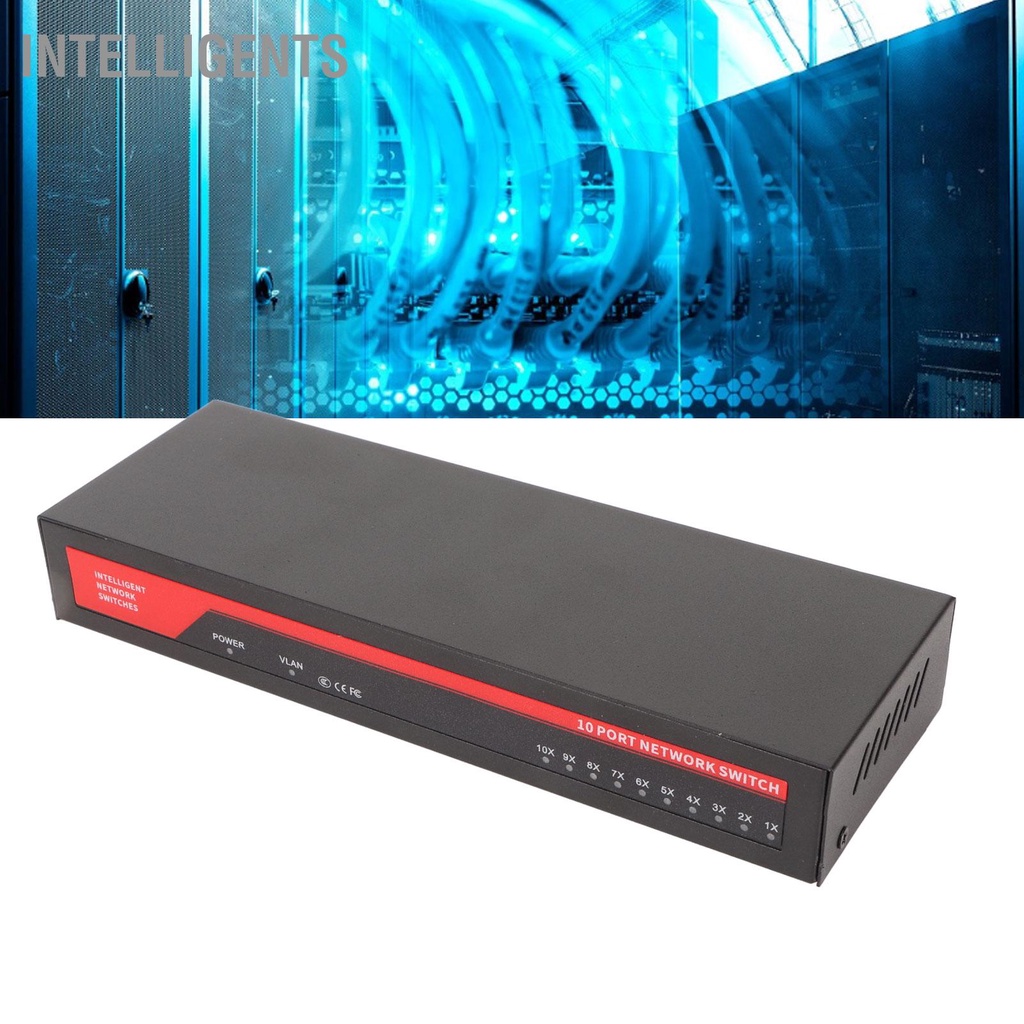 IntelligentS 10 พอร์ต Gigabit Ethernet Switch 1000M Auto MDI MDIX Plug ...