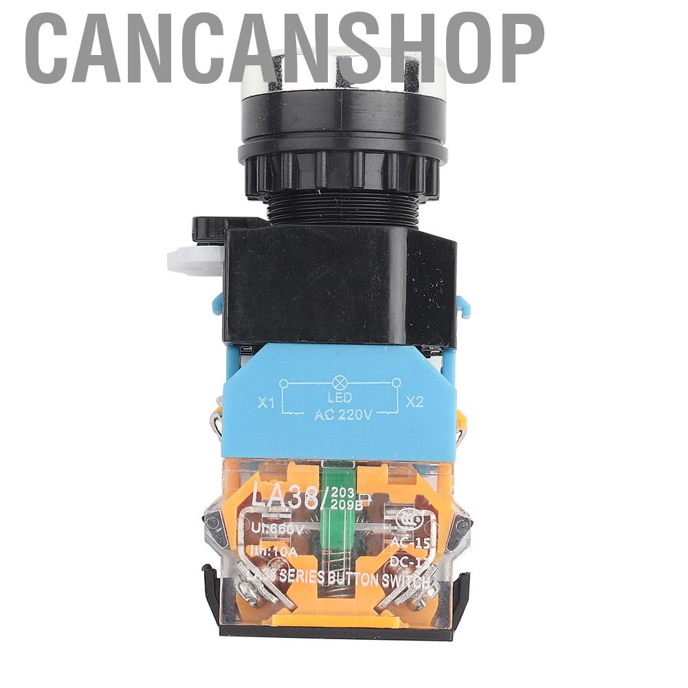 Cancanshop Push Button Switch Self Locking LED Latching Emergency Stop ...
