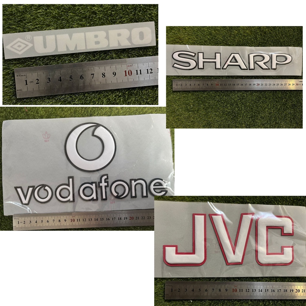 LEXTRAL vodafone Sharp JVC SPONSOR ป้ายแพทช์ฟุตบอลถ่ายเทความร้อน ...