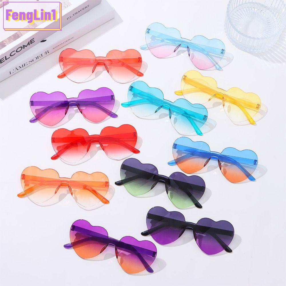 Fengling แว่นกันแดด รูปหัวใจ ไล่โทนสี หลากสี อินเทรนด์ | Shopee Thailand