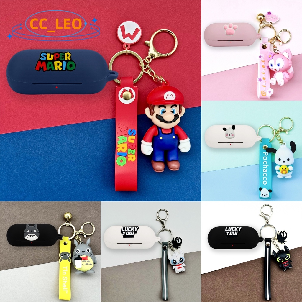 For Sony WF-C700N Case Cartoon Mario Keychain Pendant Sony WF-C500 ...