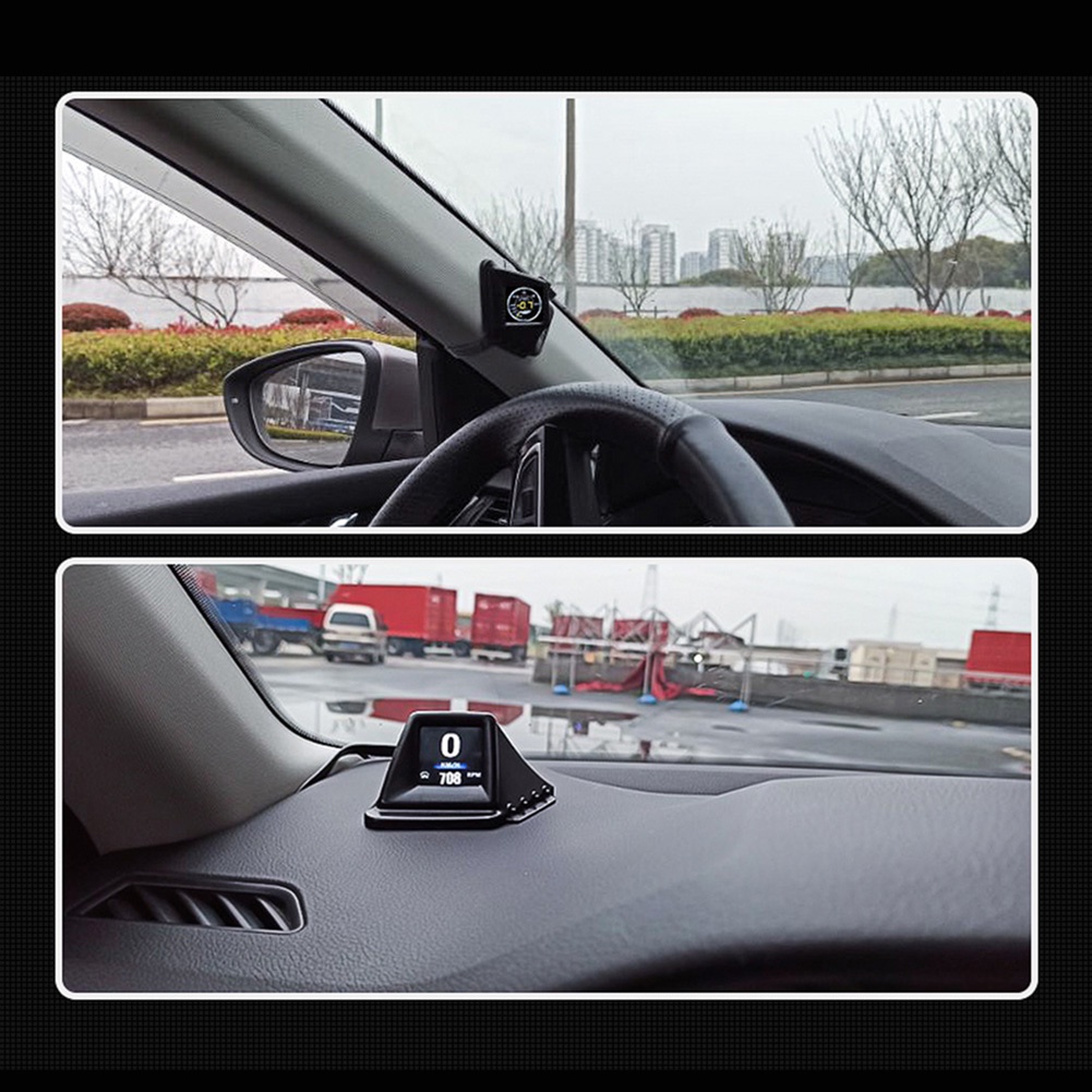 Gps OBD Dual System Head-up Display A-pillar Trim ติดตั้งสําหรับ OBDII ...