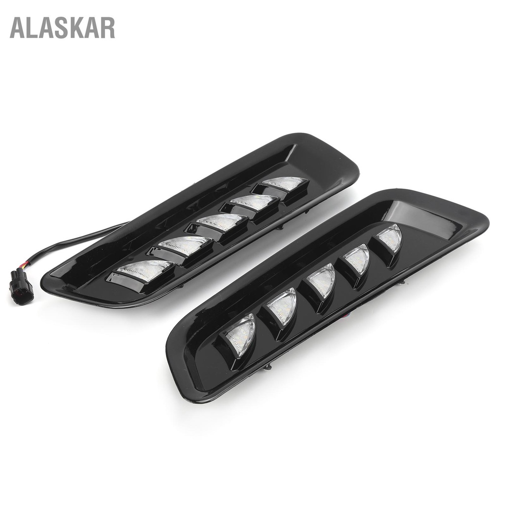 ALASKAR 2PCSไฟวิ่งกลางวันLED Amberสัญญาณหมอก 3 สีFlowโคมไฟสำหรับFord ...