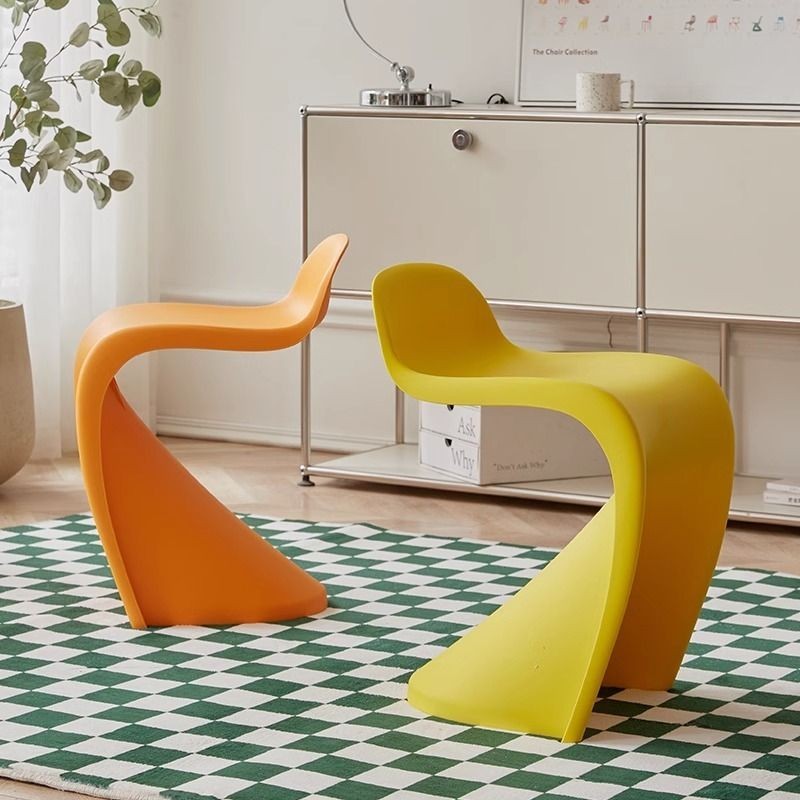 Pandong เก้าอี้ Nordic Simple INS เก้าอี้รับประทานอาหารซ้อนกัน ...