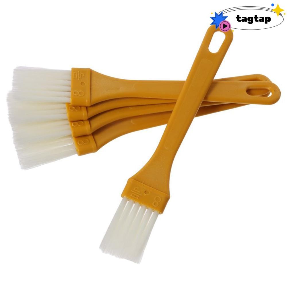 Tagtap 5 ชิ้น, แปรง Basting ผ้าไหม PET สีเหลืองสําหรับทําอาหาร, ใช้งานง่าย ที่จับพลาสติกอเนก ...