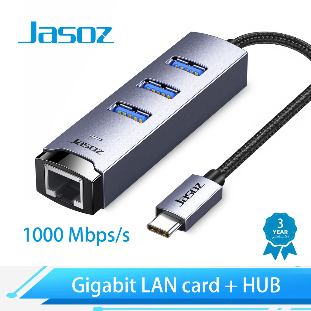 Type-c ถึง USB2.0*3+ฮับอัจฉริยะ Gigabit NIC USB ที่เข้าไดรฟ์ฟรี Type-C2 ...