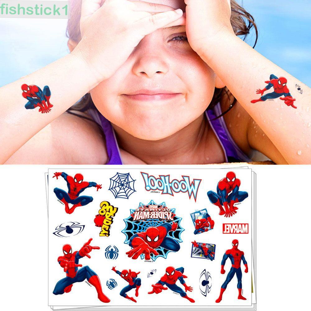 FISHSTICK1 1 Sheet Iron Man Stickers Party Stationery Sticker Spiderman ...