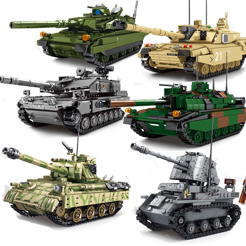 Military Panzer Tank Building Blocks German France Army Vehicle WW2 ...