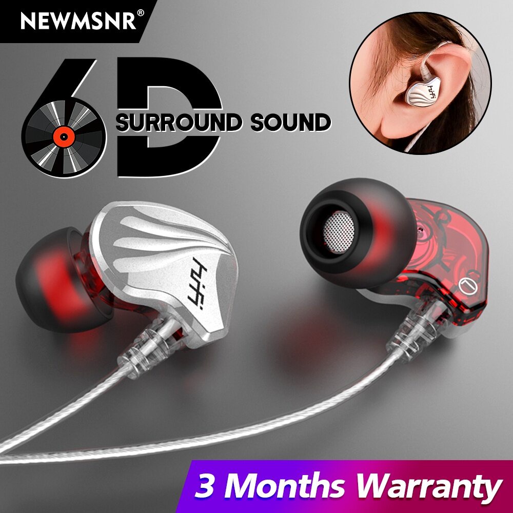 Yulozea S2000 หูฟัง หูฟังแบบมีสาย HIFI Stereo หูฟังอินเอียร์ 6D ชุดหู ...