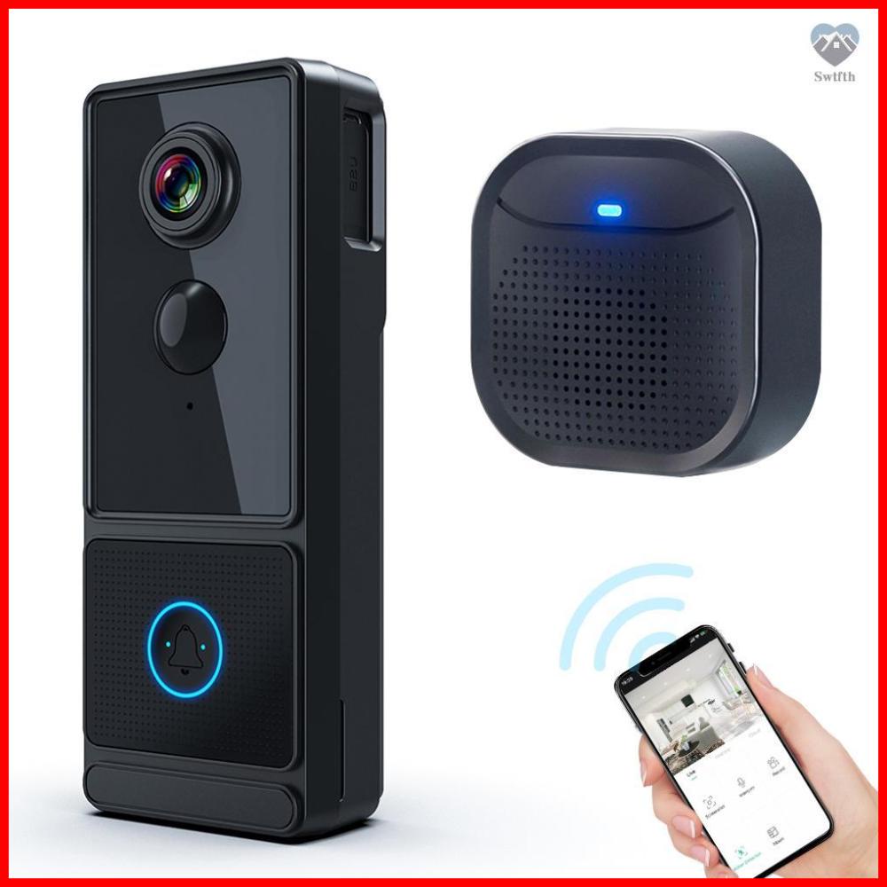 Wireless Smart Video Doorbell Camera with Chime Ringer and AI Human ...