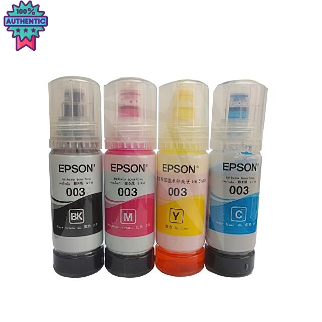 หมึกเติมแท้ EPSON 003BK C M Y สำหรัรุ่น L1110/L3110/L3150/L5190 ปริมาณ ...