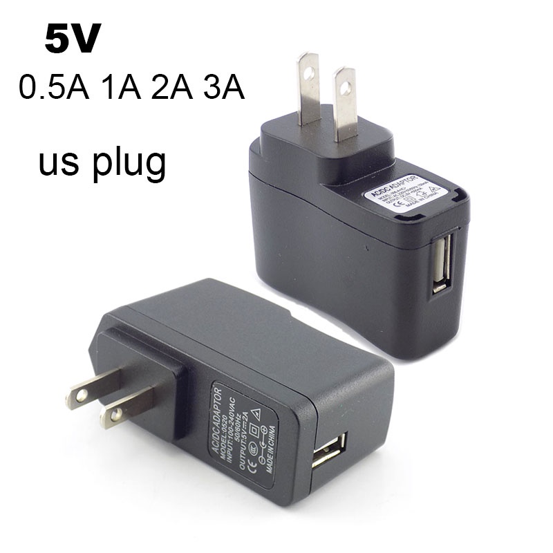 อะแดปเตอร์แปลง USB 5V 1A 1000mA 5V 0.5A 500mA 2A 3 ปลั๊ก US THK1 | Shopee Thailand