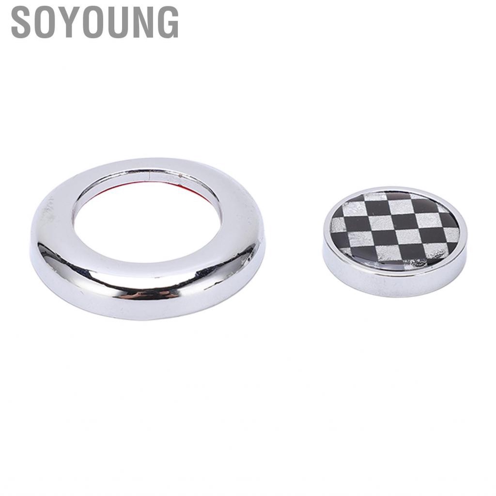 Soyoung Engine Start Button Cap /Set Protective Chequered Style ...