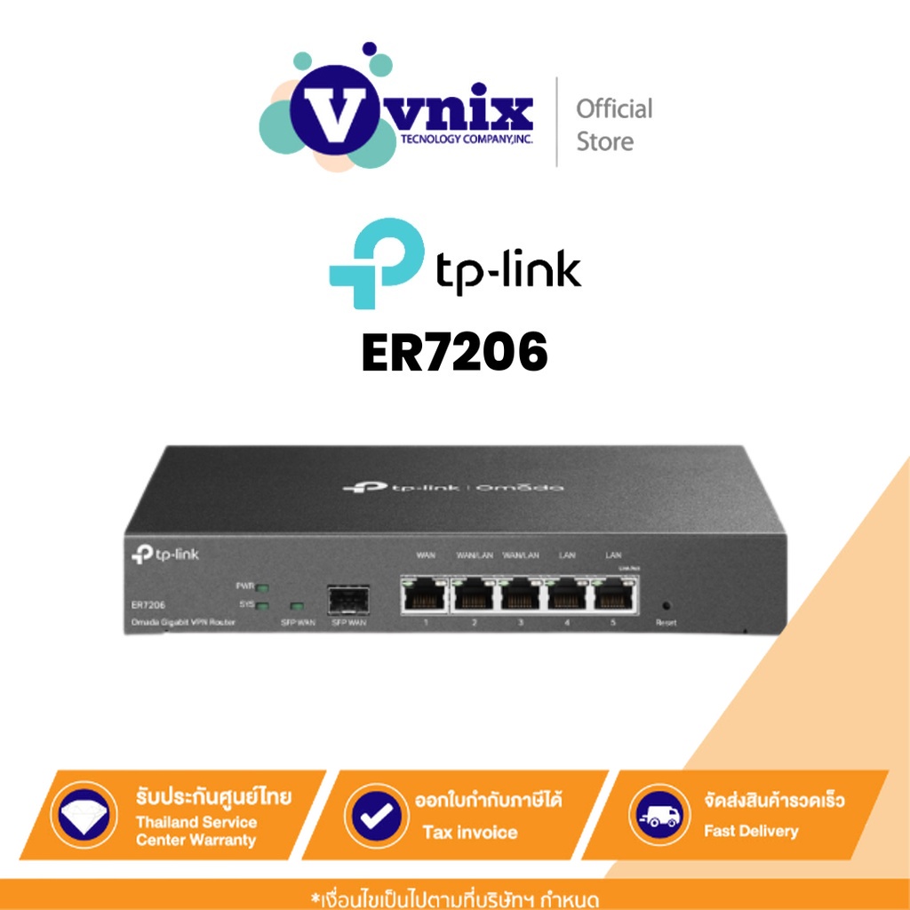 ER7206 TP-Link SafeStream Gigabit Multi-WAN VPN Router By Vnix Group ...