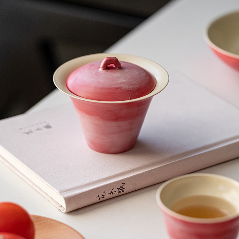 พัดลม Shaji สไตล์ Fanyin Horseshoe Gaiwan ญี่ปุ่น Handmade สโตนแวร์ชาม ...