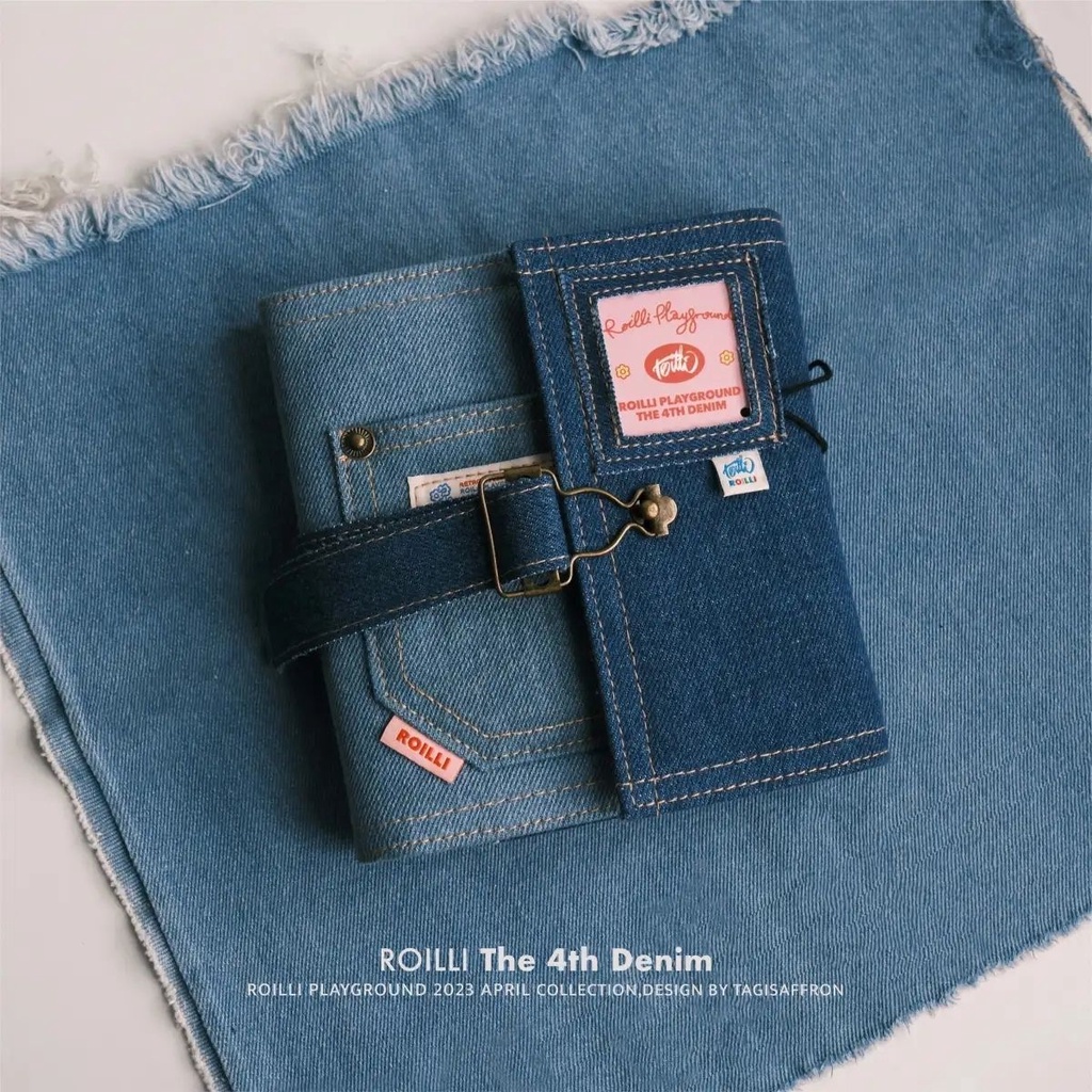 Handmade Book Clothes 2023 Fourth Generation Denim Binder A7 Blank Inner Page Notebook ...