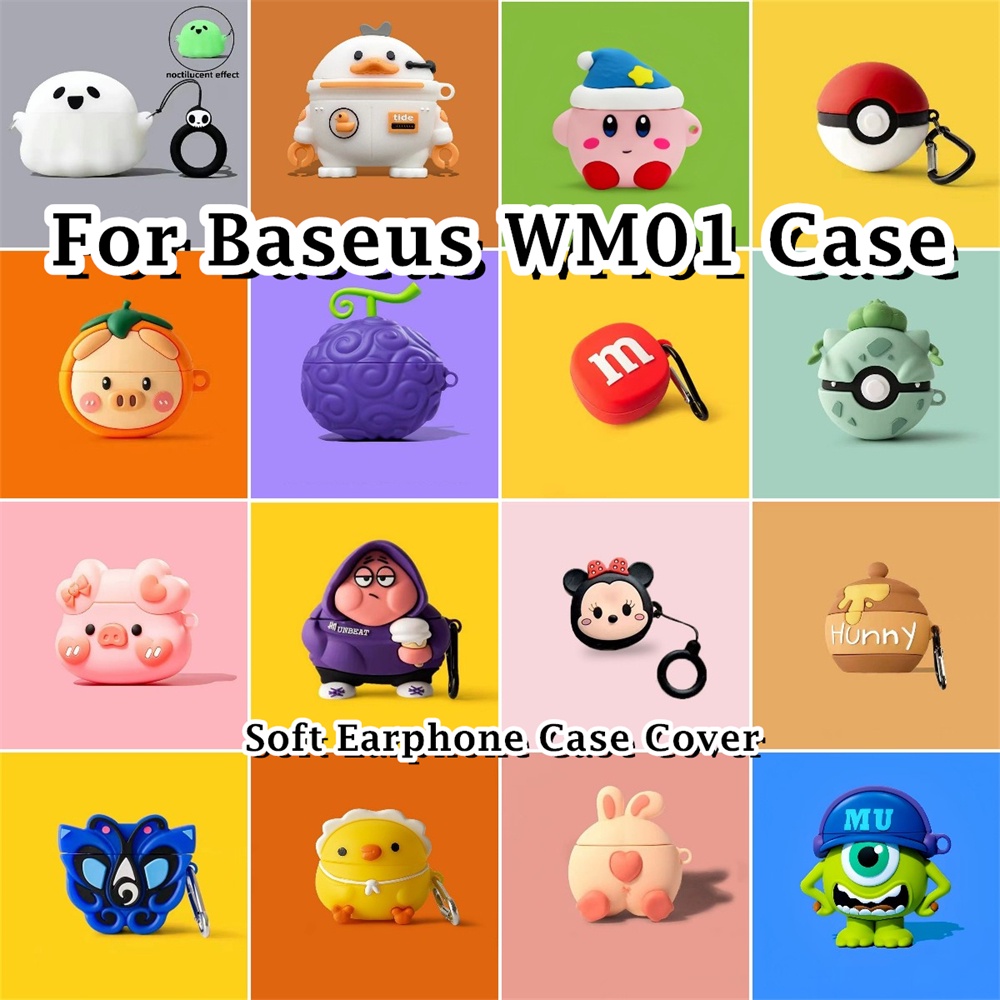 พร้อมส่ง! นําไปใช้กับ Baseus WM01 เคส Case เคสหูฟัง รูปทรงสามมิติน่ารัก ...