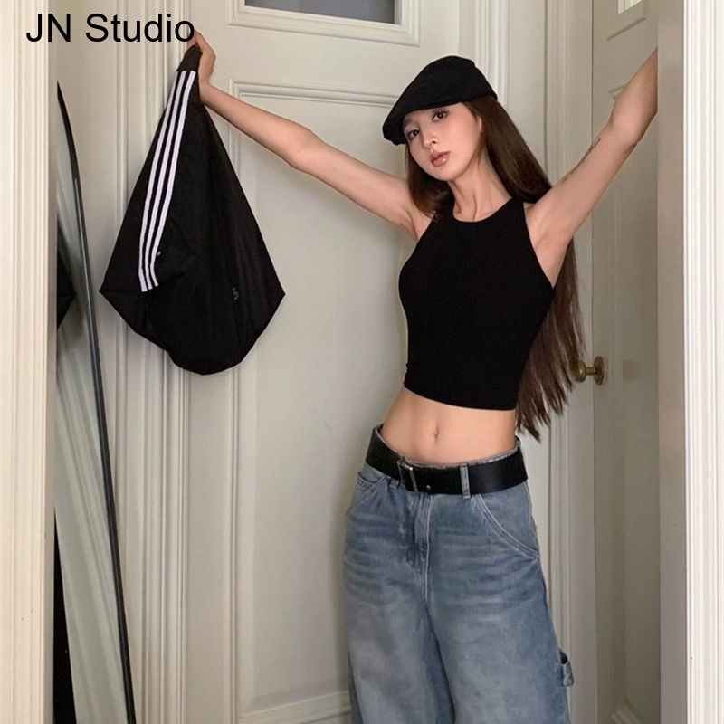 JN Studio เสื้อครอป เสื้อแฟชั่นผู้หญิง สบายๆ ล้ำสมัย นุ่มนวล แฟชั่น ...