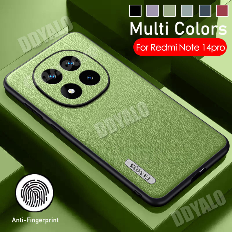 ปลอกสําหรับ Redmi หมายเหตุ 14 1 4 pro plus Note14 14pro 14pro + 14proplus นุ่มหรูหราหนังโทรศัพท์ ...