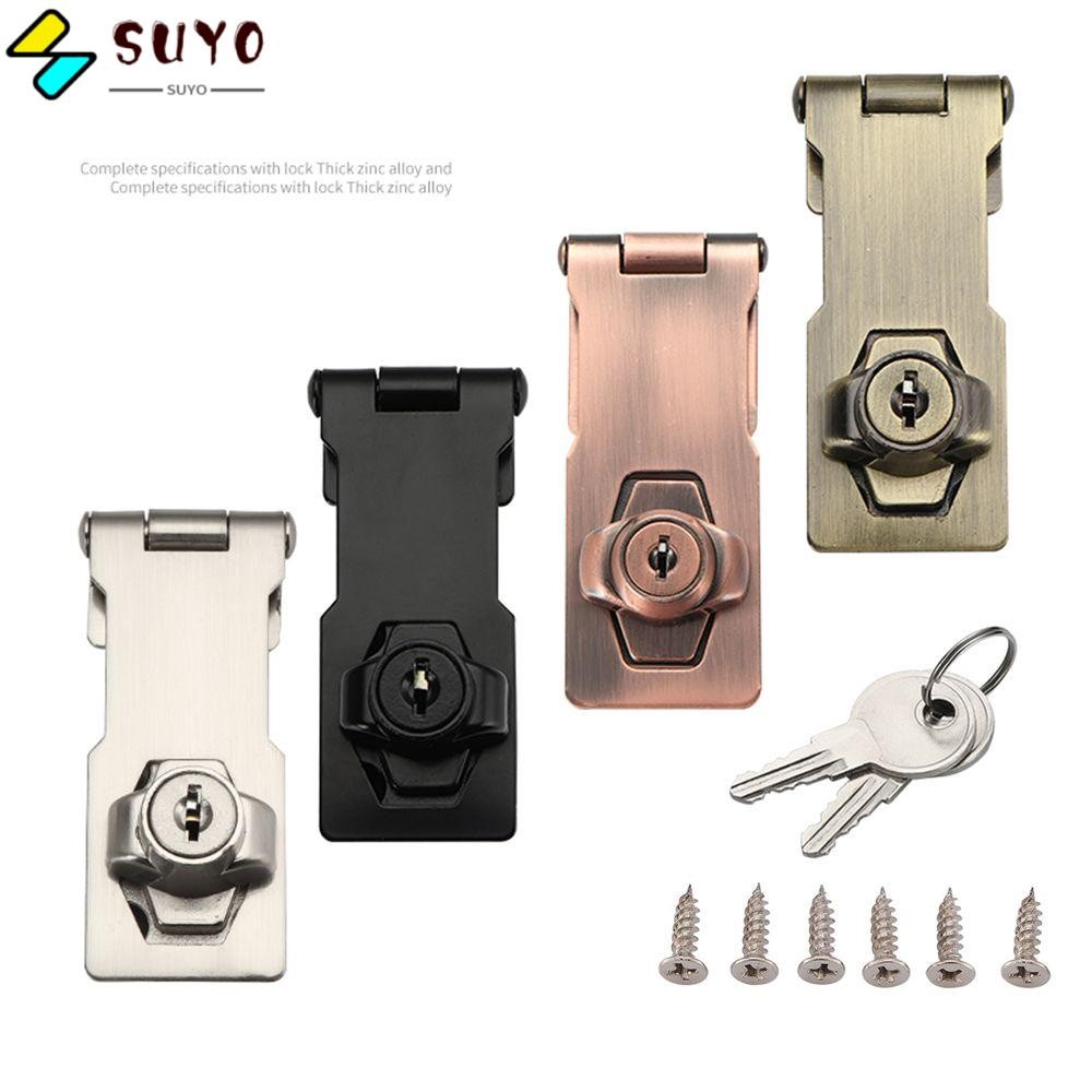 Suyo Keyed Hasp Lock Home Security สังกะสีอัลลอยด์ Cupboard ตู้ขโมย ...